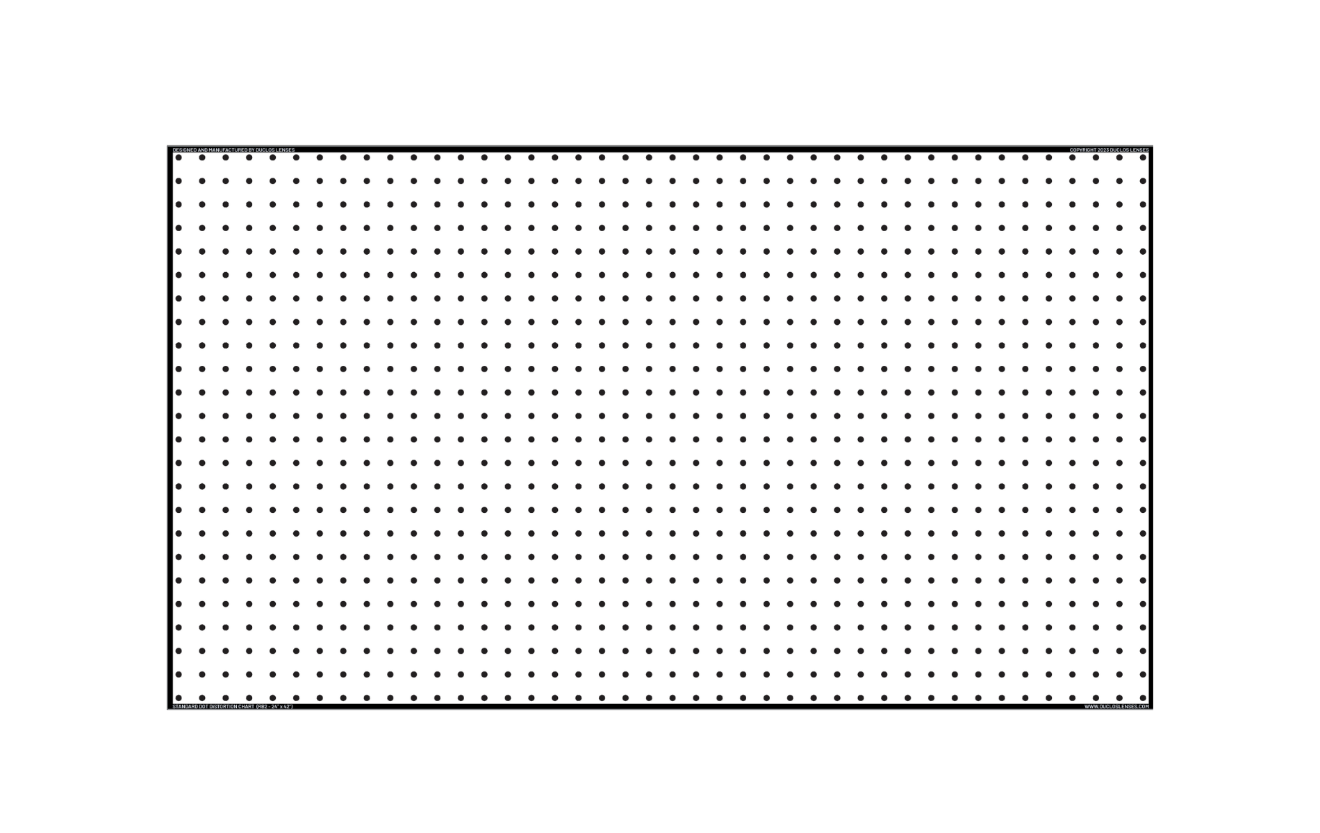 Duclos Distortion Dot Chart 16:9 - Duclos Lenses